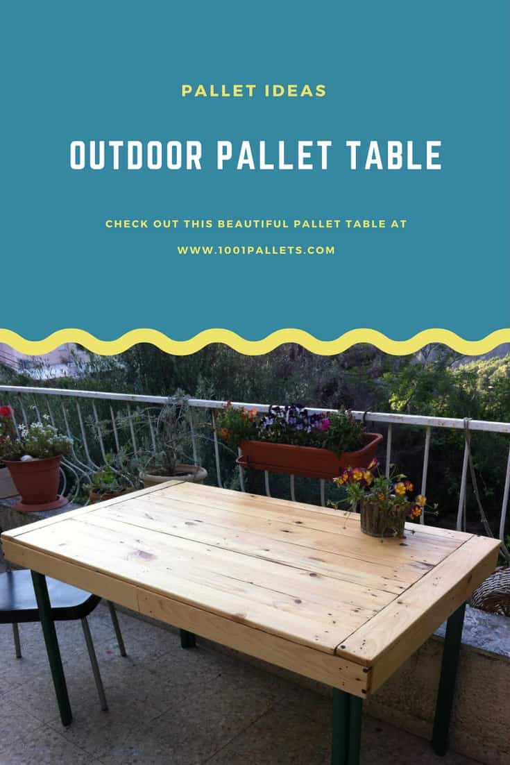 Outdoor Pallet Table Beautifies Terrace • 1001 Pallets