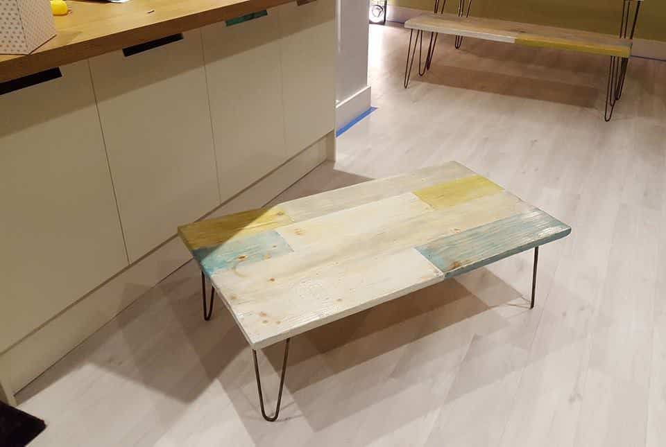 Extendable Pallet Table With Matching Bench & Coffee Table • 1001 Pallets