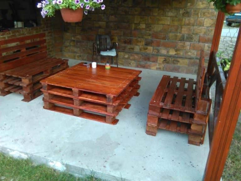 Rustic Pallet Patio Set • 1001 Pallets